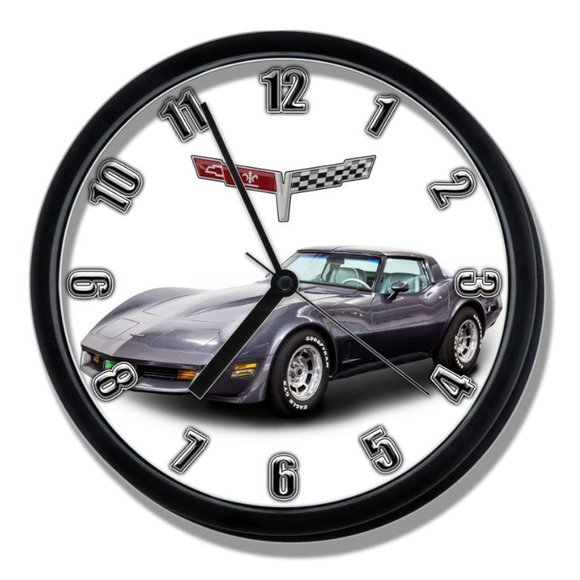 Clock | Wall Decor | Chevrolet Corvette C3 Gray Clock New | Poshmark